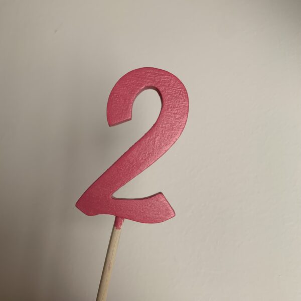 Cake topper numero 2 pronta consegna | Il Tetto delle Nuvole