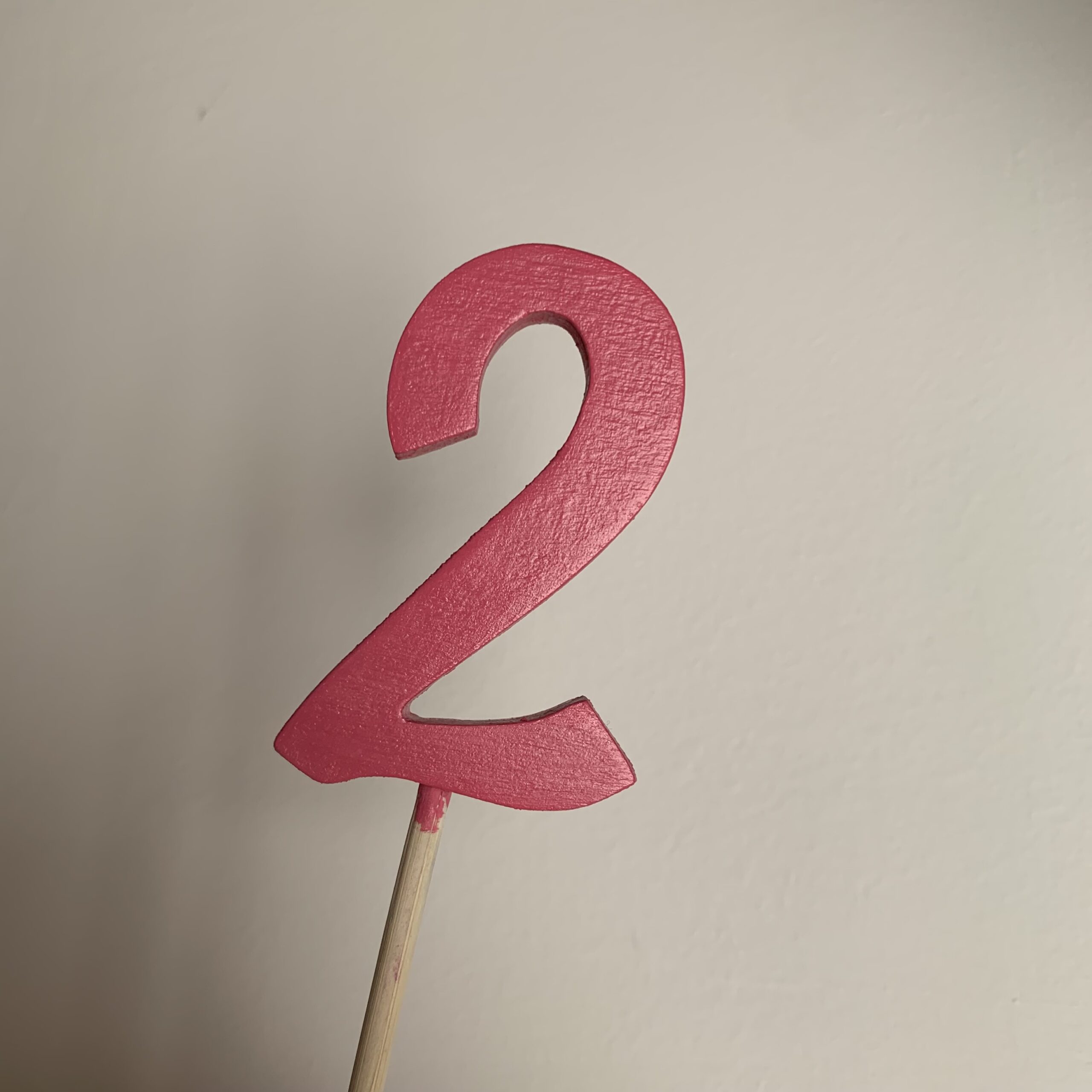 Cake topper numero 2 pronta consegna | Il Tetto delle Nuvole