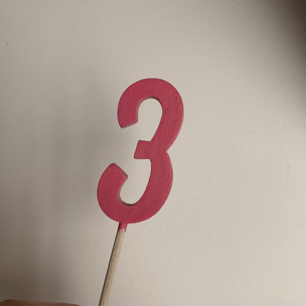 Cake topper numero 3 pronta consegna | Il Tetto delle Nuvole