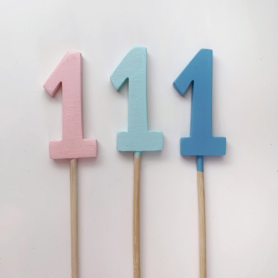 Cake topper numero 1 pronta consegna | Il Tetto delle Nuvole