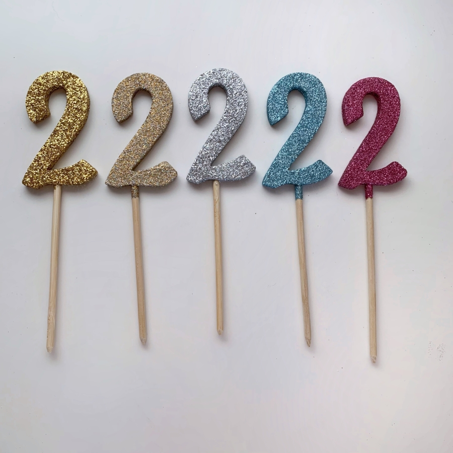 Cake topper numero 2 pronta consegna | Il Tetto delle Nuvole