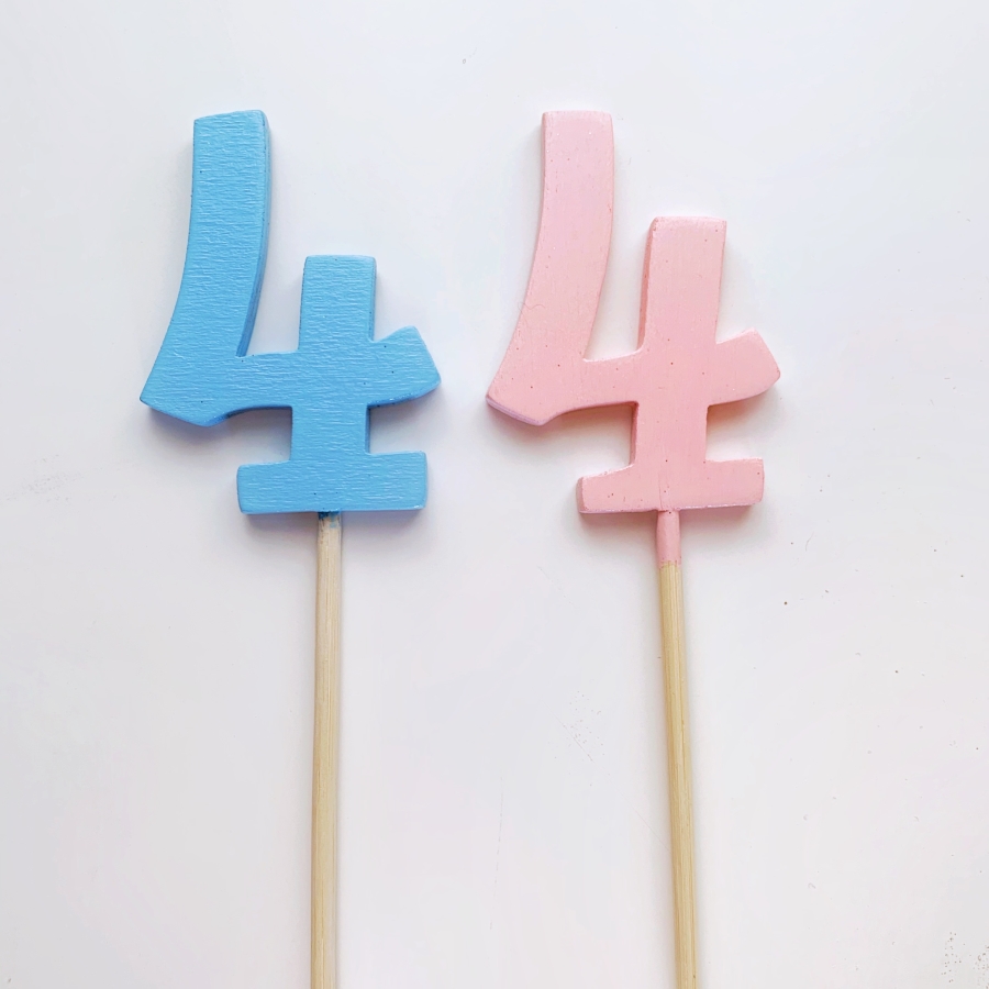 Cake topper numero 4 pronta consegna | Il Tetto delle Nuvole