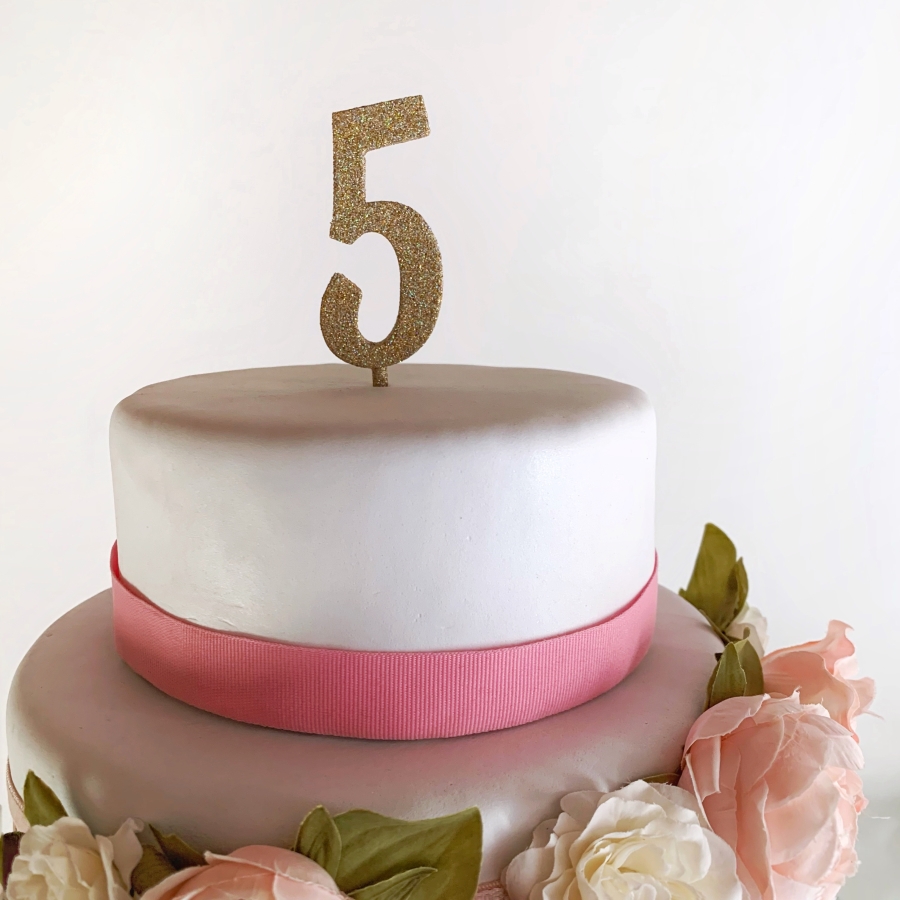 Cake topper numero 5 pronta consegna | Il Tetto delle Nuvole