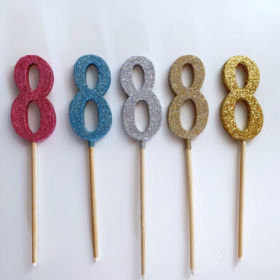 Cake topper numero 8 pronta consegna | Il Tetto delle Nuvole
