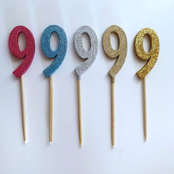 Cake topper numero 9 pronta consegna | Il Tetto delle Nuvole