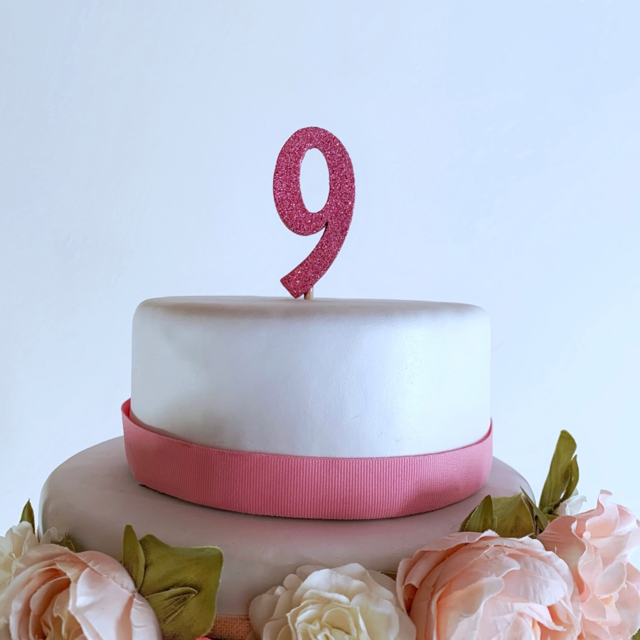 Cake topper numero 9 pronta consegna | Il Tetto delle Nuvole